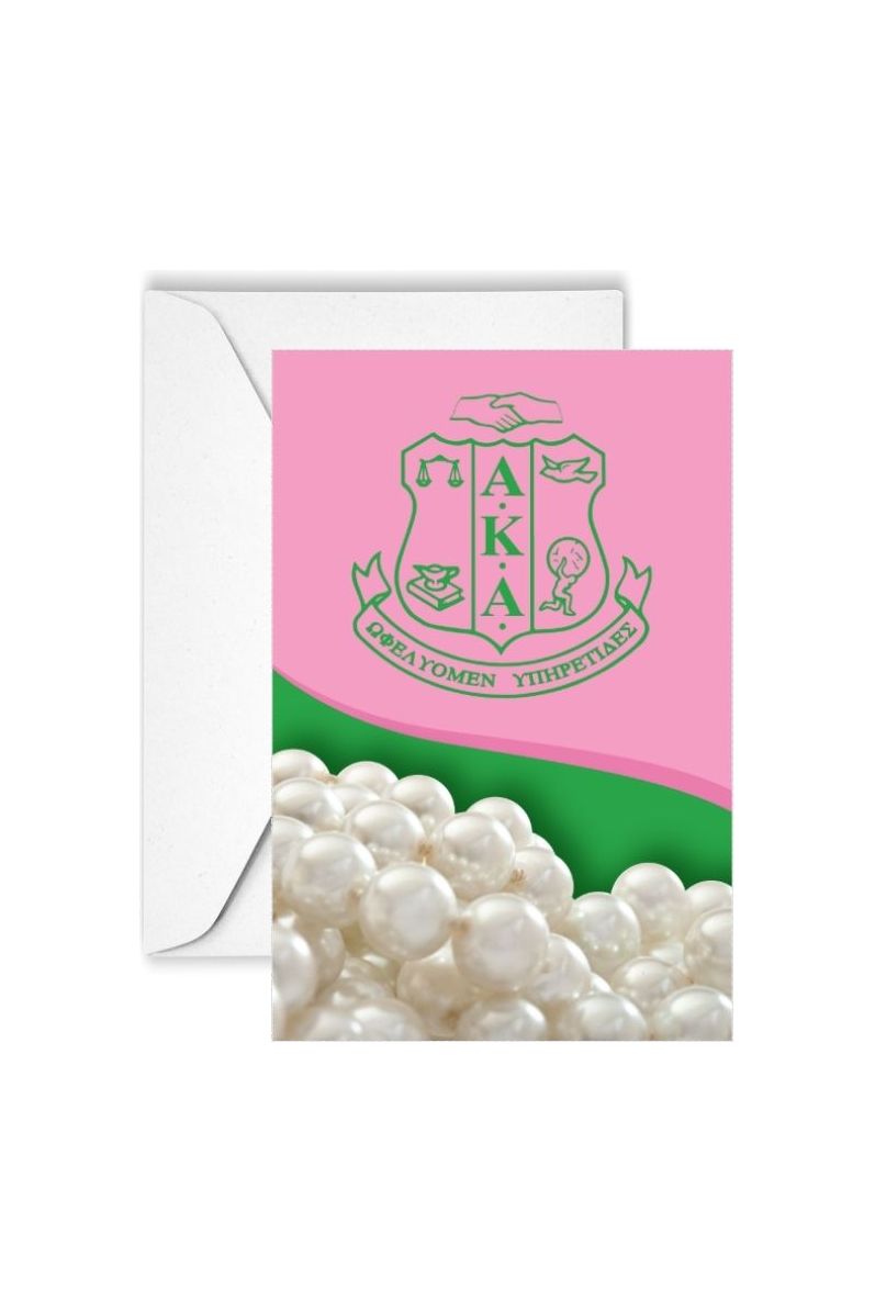 AKA Shield with Pearl Notecards – Rosa's Greek Boutique, Inc.