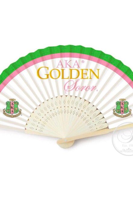 AKA Golden Soror Fan – Rosa's Greek Boutique, Inc.