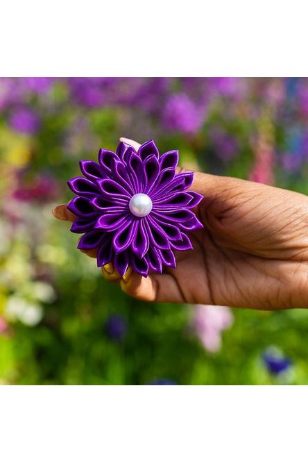 Purple Ribbon Flower Pin – Rosa's Greek Boutique, Inc.