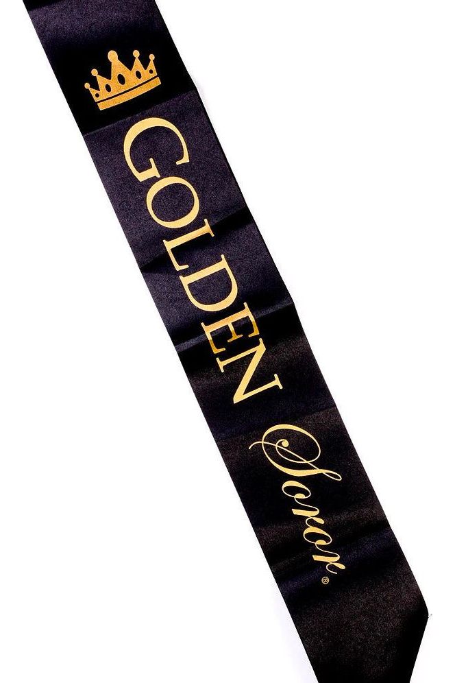 Golden Soror Sash – Rosa's Greek Boutique, Inc.