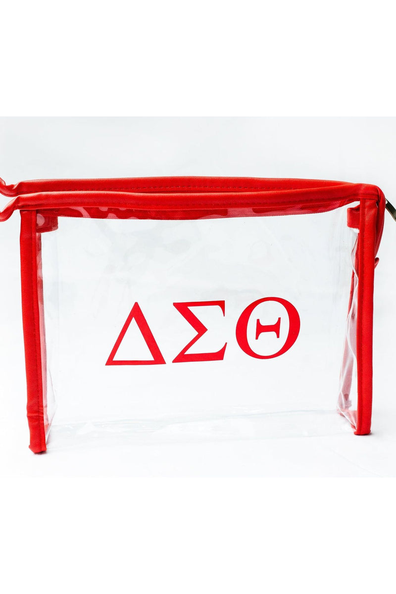 Delta Sigma Theta Clear Cosmetic Bag – Rosa's Greek Boutique, Inc.