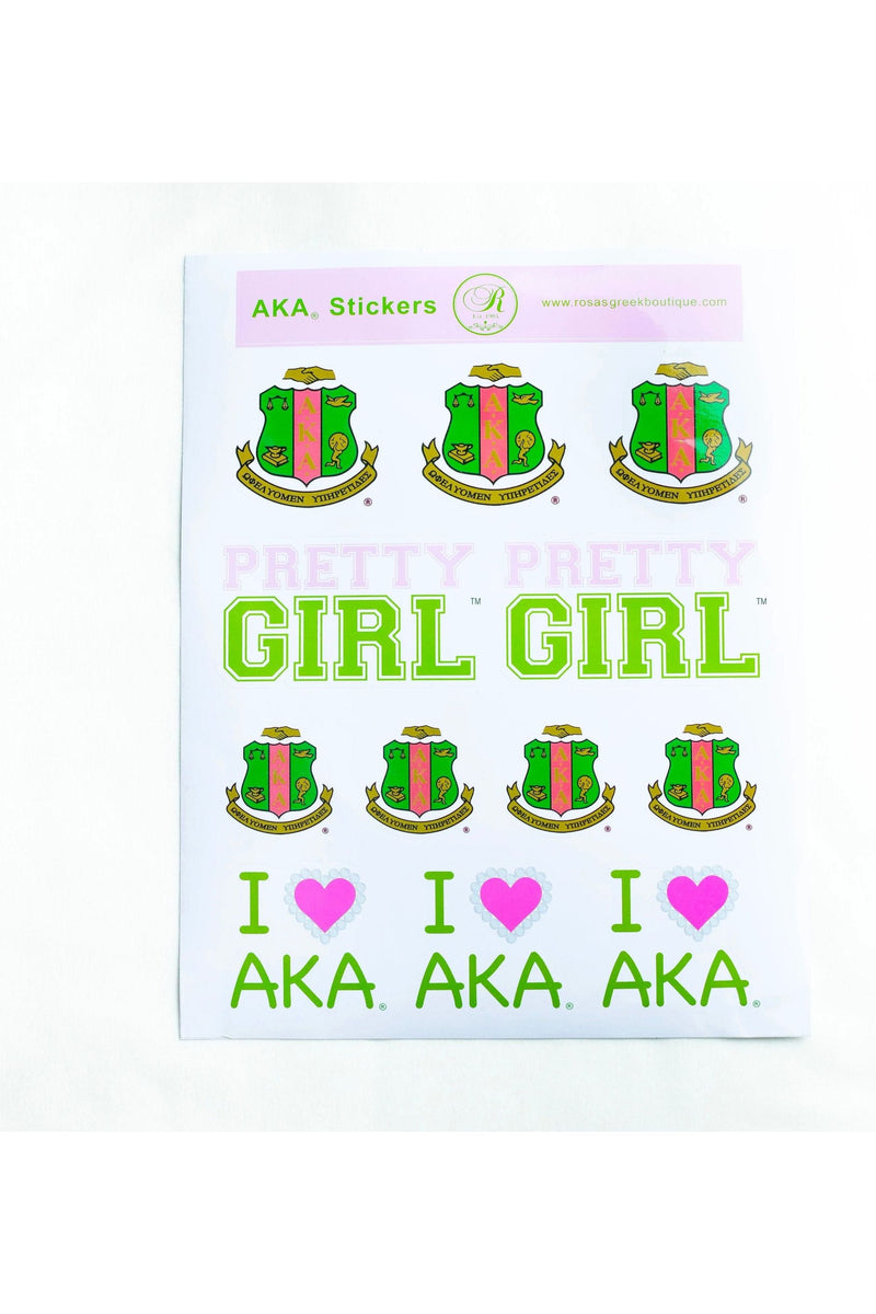 AKA Sticker Sheet – Rosa's Greek Boutique, Inc.